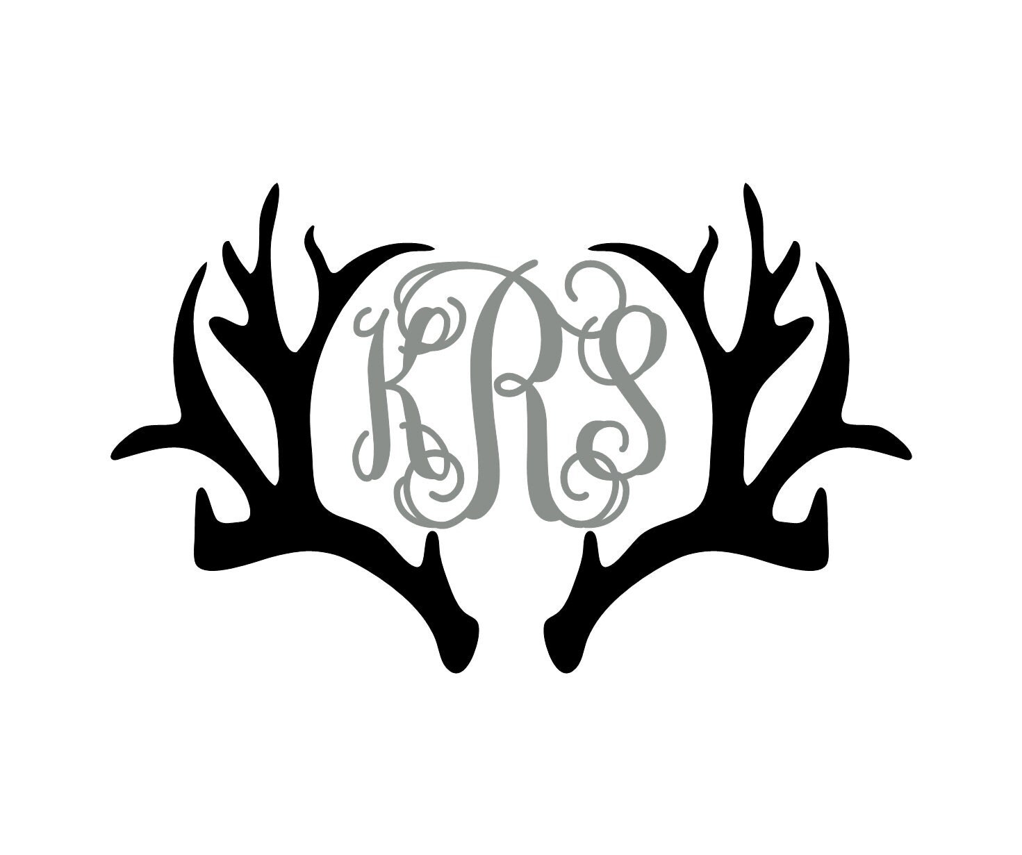 Deer Antler Monogram Gift for Men Dad Christmas Gifts