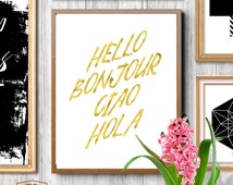 Popular items for bonjour sign on Etsy