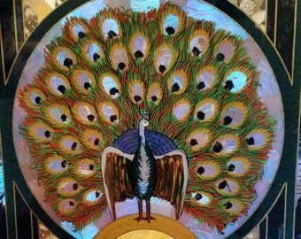 Art deco peacock | Etsy
