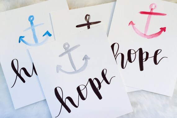 Items similar to hand lettered hope sign on Etsy