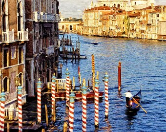 Venice Italy Grand Canal Photo Rialto by PaulMontecalvoPhoto