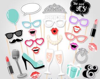 Printable Wedding Signs Photo Booth Props Wedding Photobooth