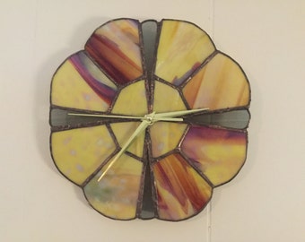 Unique stained glass clock related items | Etsy