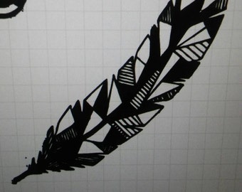 Geometric feather | Etsy