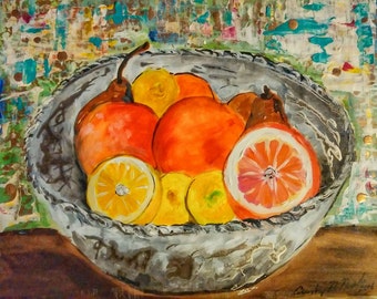 Grapefruit painting | Etsy