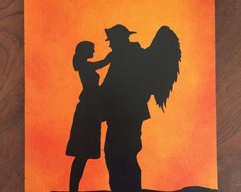 Firefighter painting | Etsy