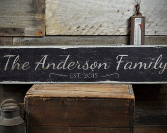Rustic Wedding Sign Wedding Gift Established by TheLiztonSignShop