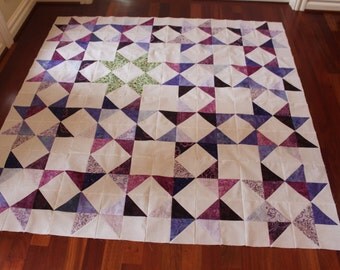 Scrappy star quilt | Etsy