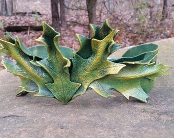 Green leaf crown | Etsy
