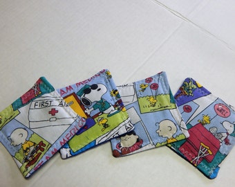 Snoopy coasters | Etsy