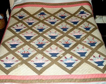 Flower basket quilt | Etsy