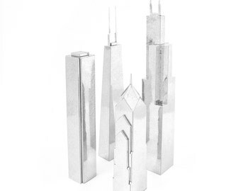 Architectural paper scale models by PaperLandmarks on Etsy