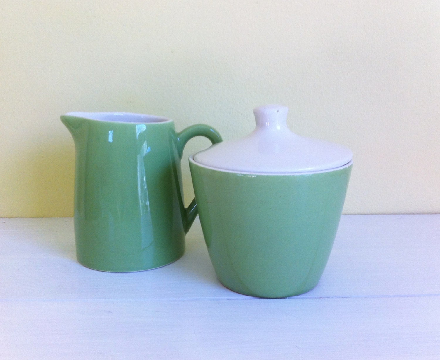 Vintage Royal China Dinnerware, Bountiful Pattern, Green/White Sugar ...