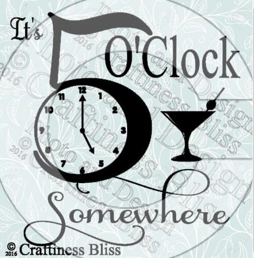 DIY It's 5 O'Clock Somewhere Happy Hour Alcohol by CraftinessBliss