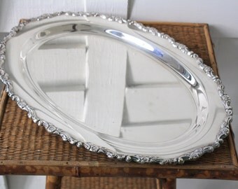 Vintage silver tray | Etsy