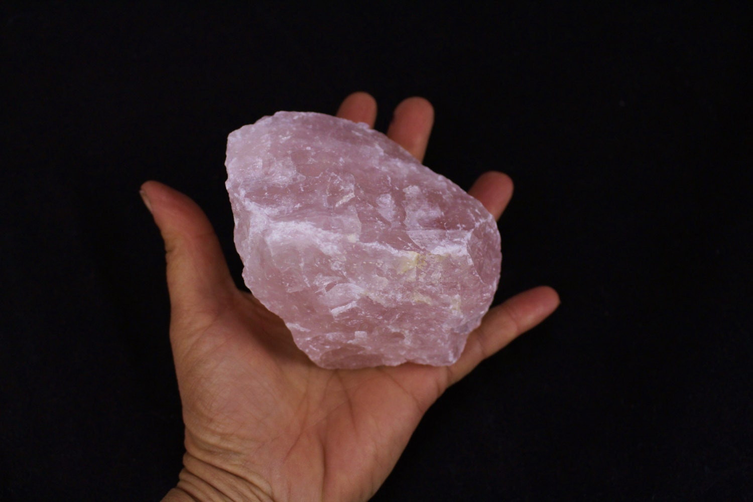 3-4 large pink rose quartz rough chunk crystal gemstone
