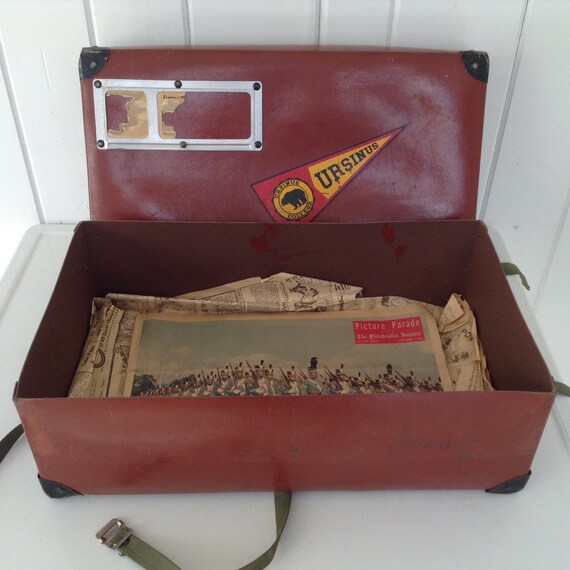 Antique Shipping Box Fiberboard Mailing Box Vintage Suitcase