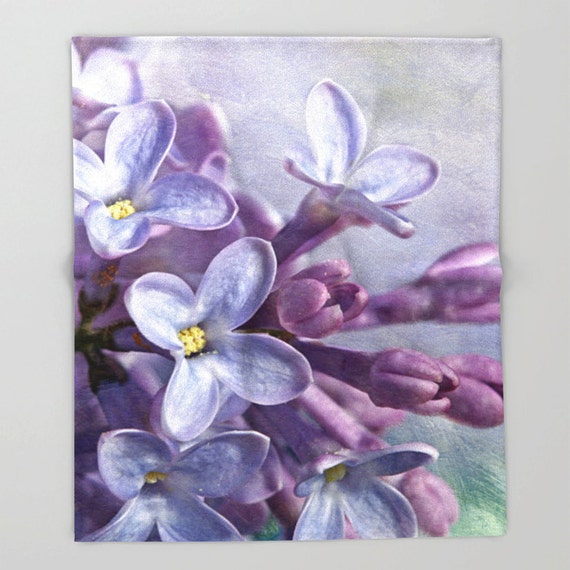 Items similar to Fleece Throw Blanket, Lilac, Throw Blanket, Photo ...