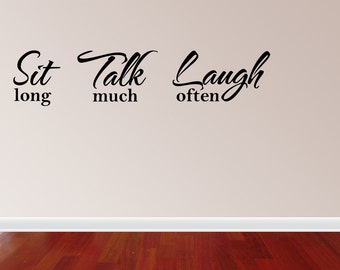 Sit long talk much | Etsy