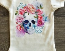 Unique skull baby clothes related items | Etsy