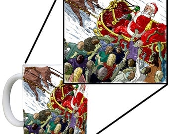 Zombies attack Santa Wrapping paper