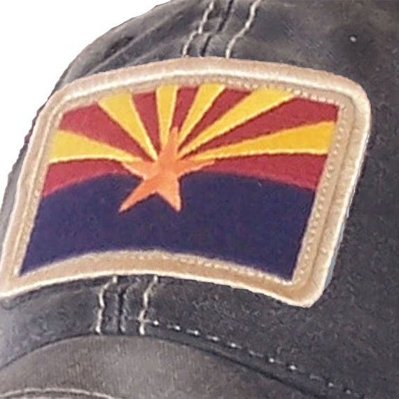 Arizona Flag Patch Trucker Hat Black