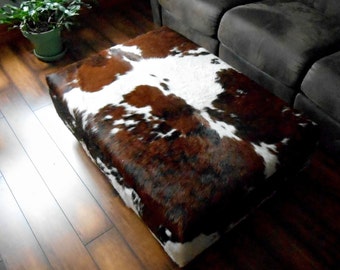 Unique cowhide ottoman related items | Etsy