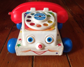 Items similar to CHOICE Original 1962 Vintage Telephone Pull Toy, What ...
