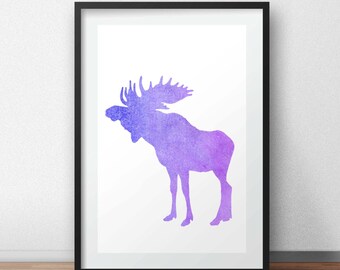 Purple moose | Etsy