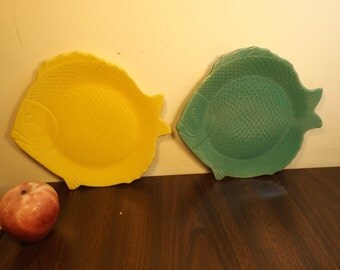 Porcelain fish plate | Etsy