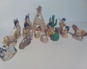 Christmas decoration Nativity, ceramic Indian Christmas Nativity Native ...