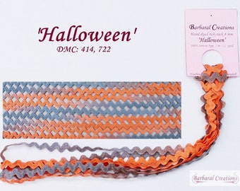 Hand dyed 7 mm wide pure silk ribbon 'Pistachio'