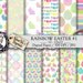 Rainbow Easter Digital Paper rainbow backgrounds colourful