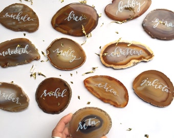Agate place card | Etsy