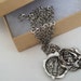 St Benedict exorcism locket with 23 chains/ silver