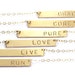 Personalized Gold Bar bracelet Custom Name by JewelryBlues