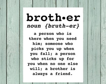 Brother definition | Etsy