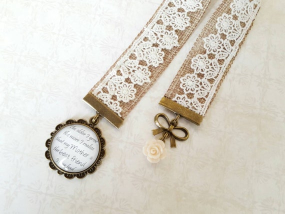Personalized bookmark ribbon bookmark mother gift custom