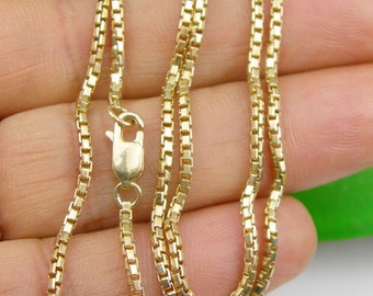 Box chain necklace | Etsy