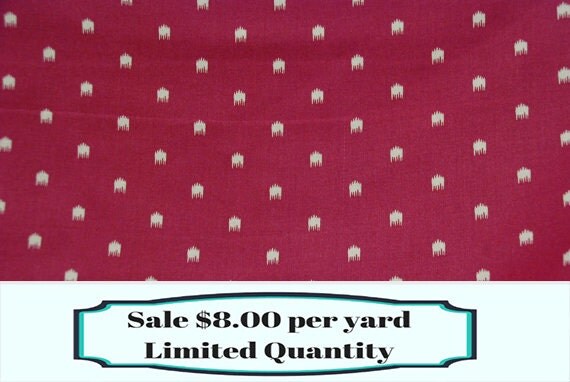 FABRIC SALE Raspberry Dots Fabric Upholstery Fabric By The