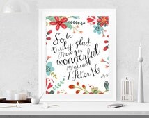 Unique bible verse wall art related items | Etsy