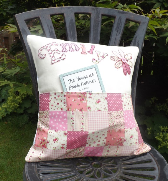 Story book cushion personalised with front pocket