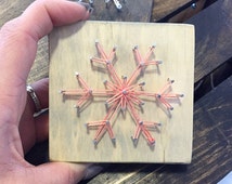 Unique snowflake string art related items | Etsy