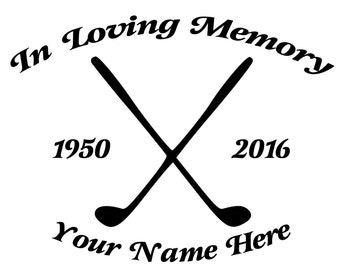 Golf club decal | Etsy