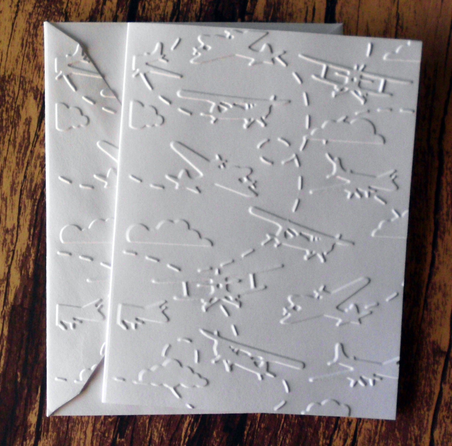 Airplane Cards Set of 5 Fighter Jet Cards Embossed Note