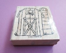 Unique barn rubber stamp related items | Etsy