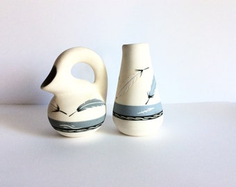 Grey feather pottery | Etsy