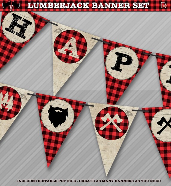 Lumberjack Banners Lumberjack Pennant Banners Lumberjack