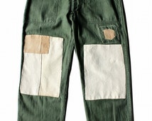 Unique patchwork pants related items | Etsy