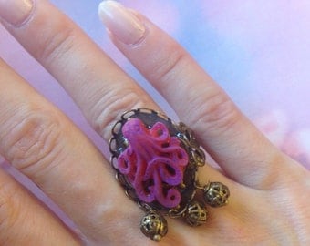 Octopus ring | Etsy